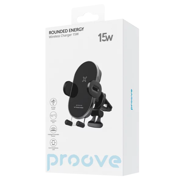 Car holder with wireless charger Proove Rounded Energy 15W