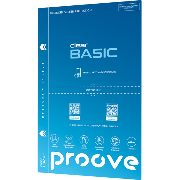 Protective hydrogel film Proove Hydrogel Screen Protection BASIC Clear